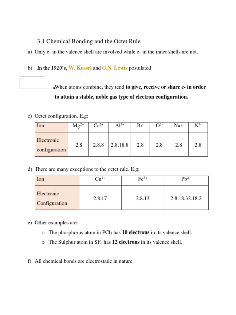 Chemist Chapter 3 | PDF | Ionic Bonding | Ion