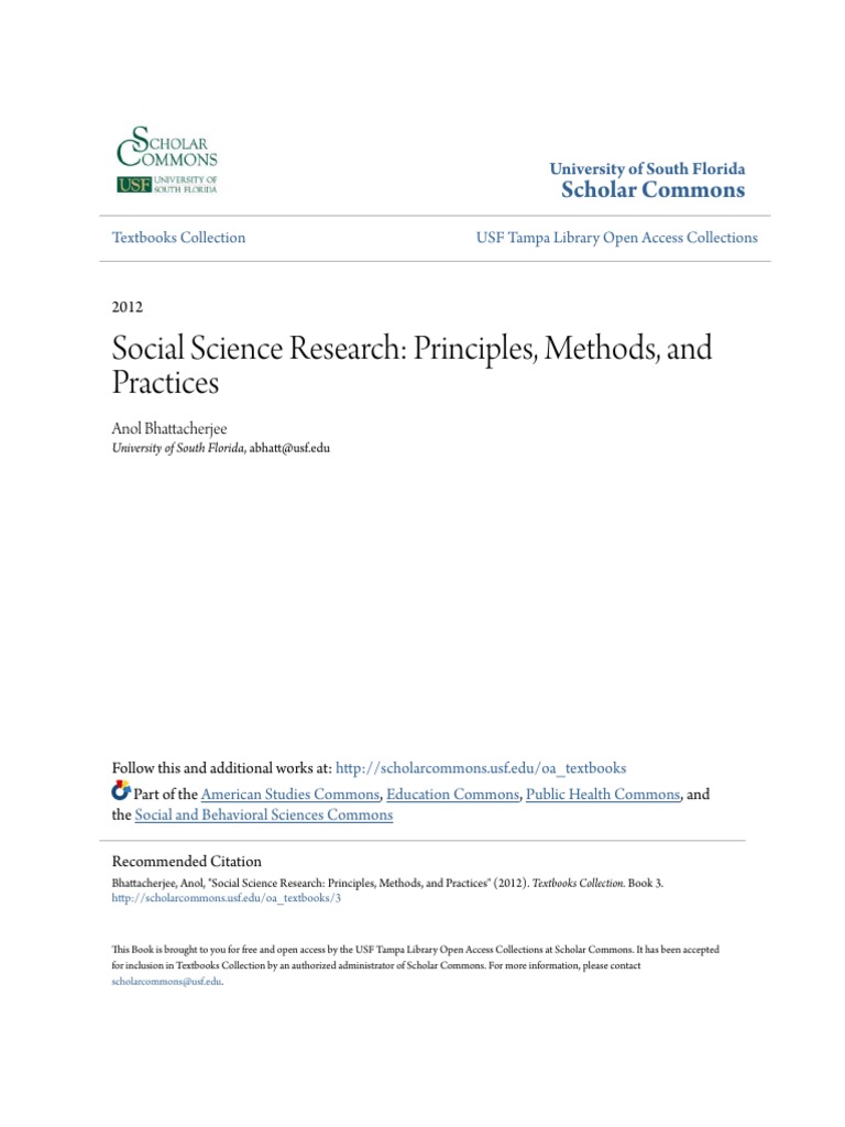 Social Science Research Anol Bhattacherj | PDF | Positivism | Science