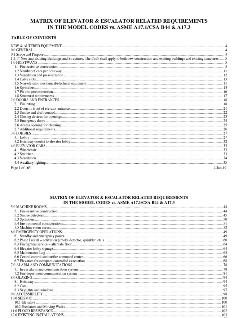 Elevator A17 | PDF | Elevator | Building Code