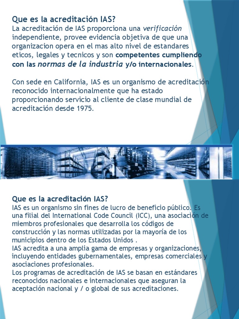 Presentacion Ias | PDF | Calidad (comercial) | Business