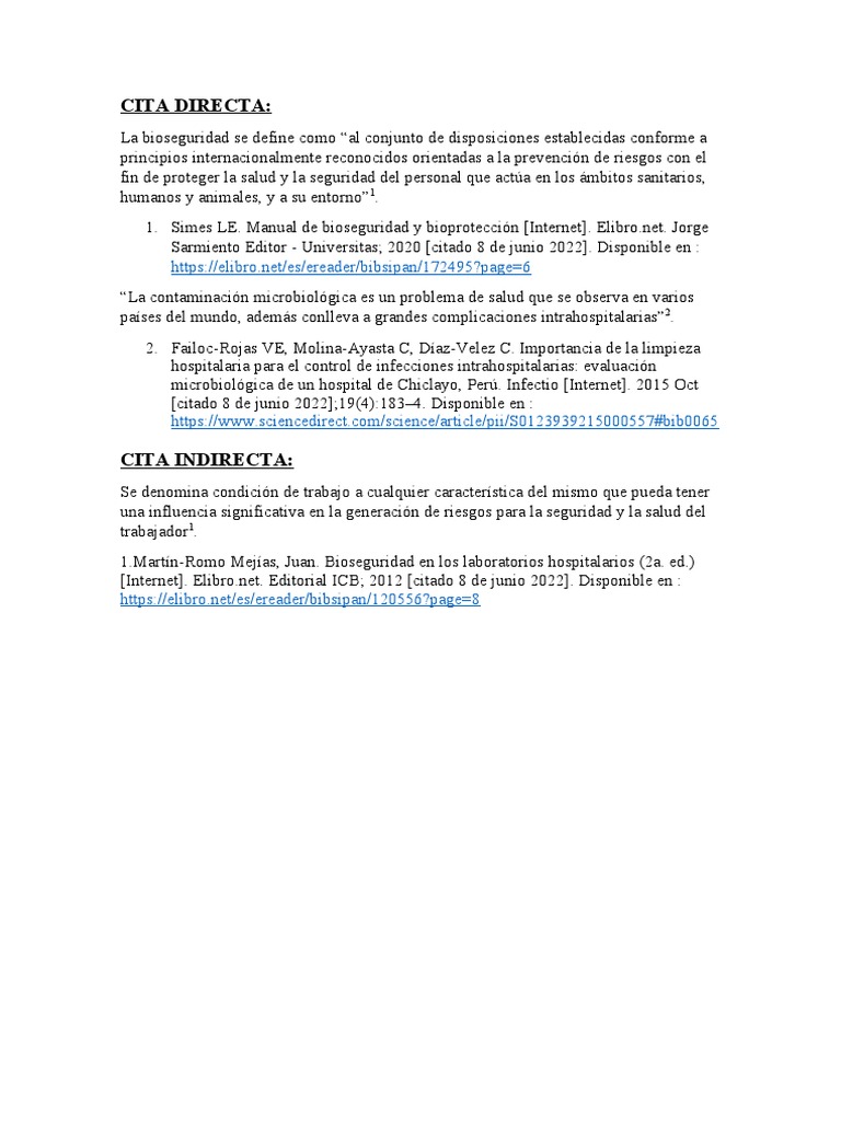 Cita Directa e Indirecta | PDF Cita Directa e Indirecta | PDF