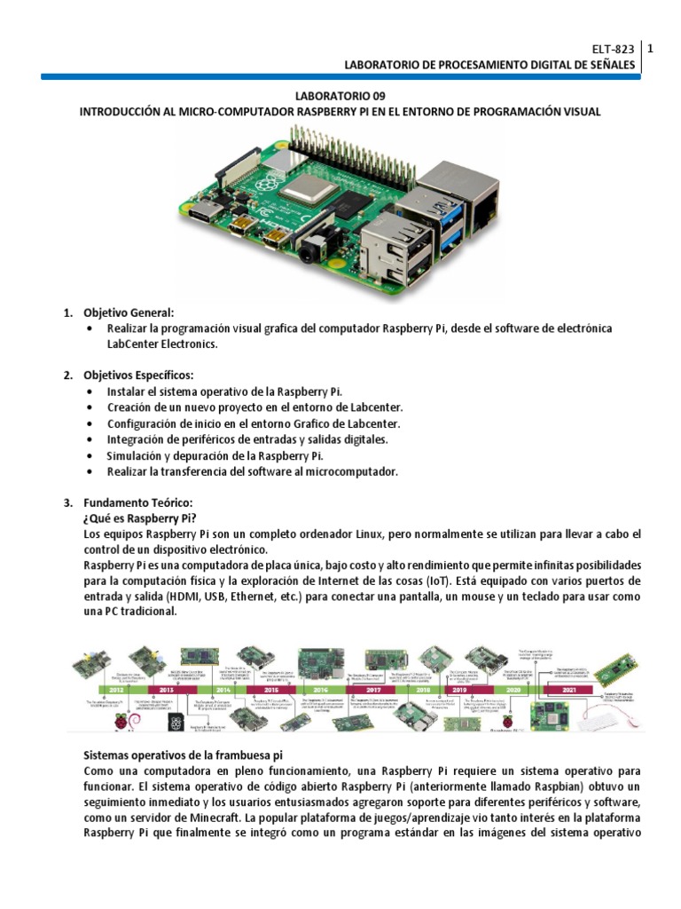 GUIA 09 DSP RPi | PDF | Raspberry Pi | Hardware de la computadora