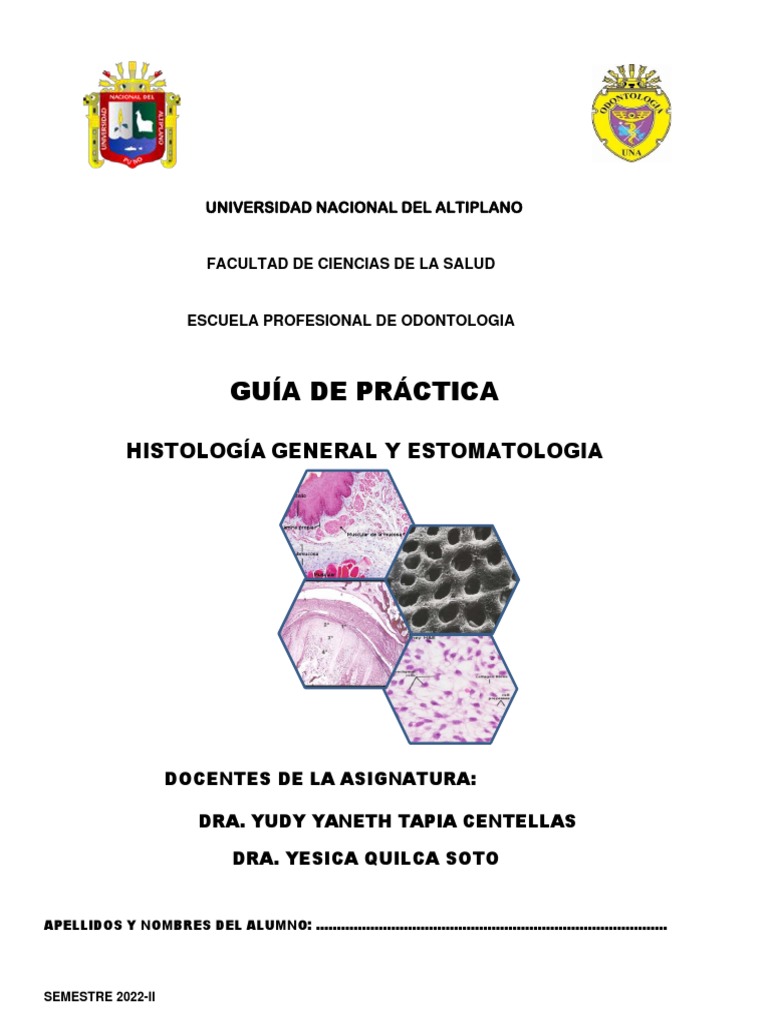GUIA DE PRACTICAS DE HISTOLOGIA - 2022 | PDF | Hueso | Epitelio