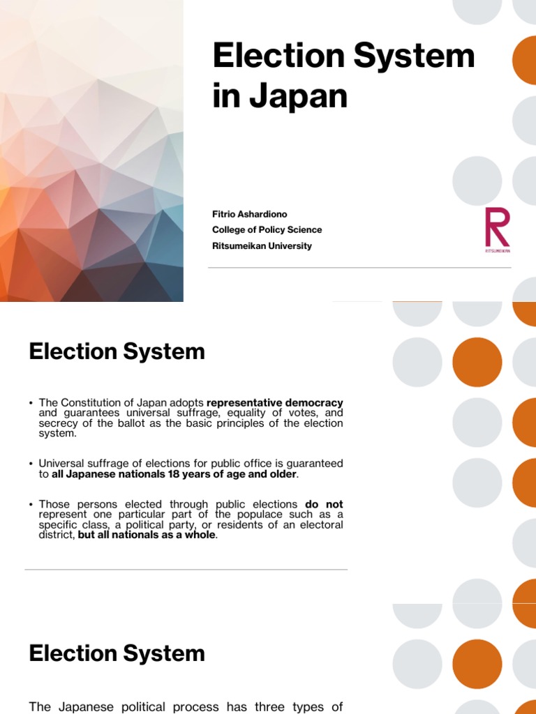 Japan's Electoral System Overview | PDF | Elections | Voting