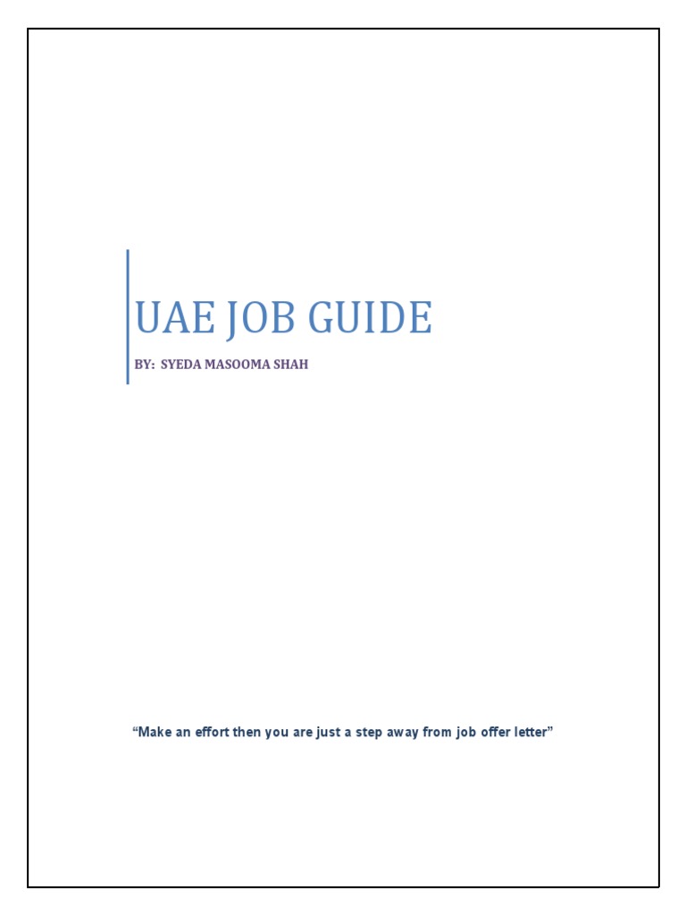 Uae Job Guide | PDF | Dubai | United Arab Emirates