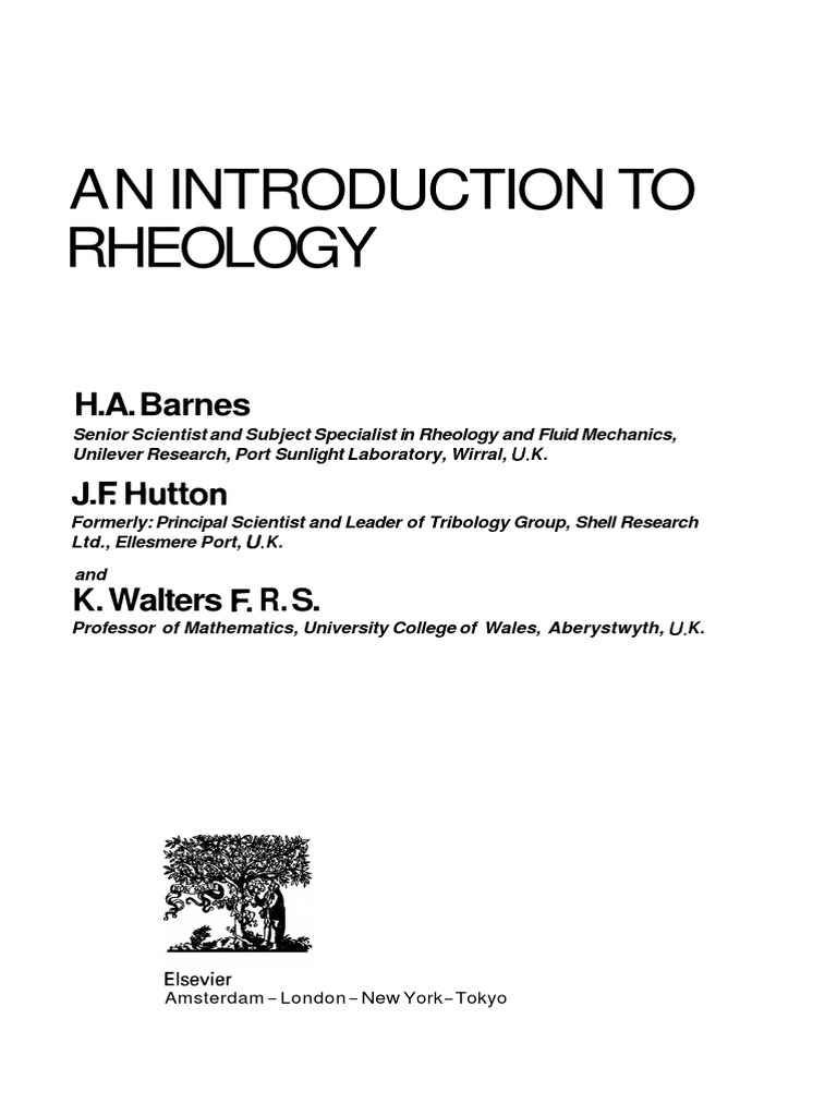 An Introduction To Rheology | PDF | Rheology | Viscosity