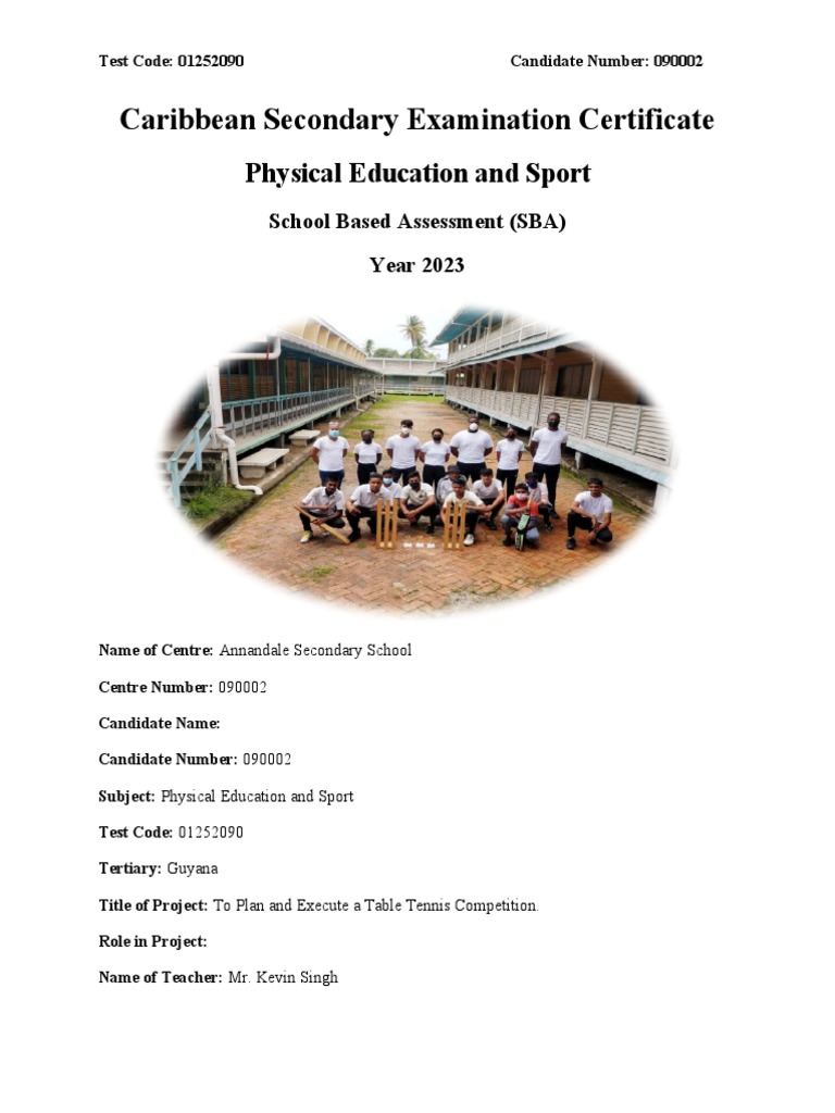 Pe Sba Format Ass | PDF