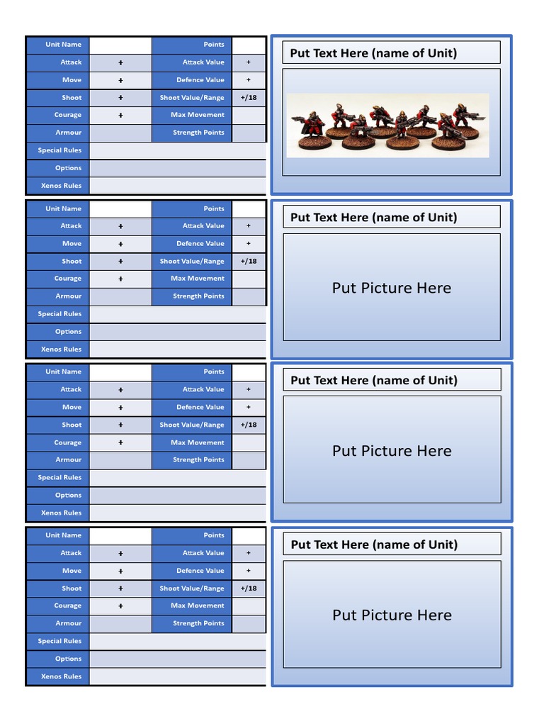 Xenos Rampant Unit Sheet For Cards | Download Free PDF | Warfare | Military