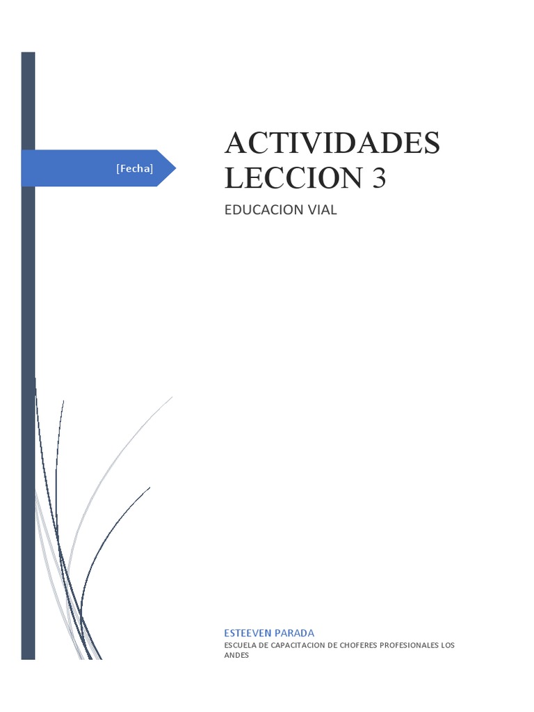 Educación Vial en Escuela de Conductores | PDF | Calle | La carretera