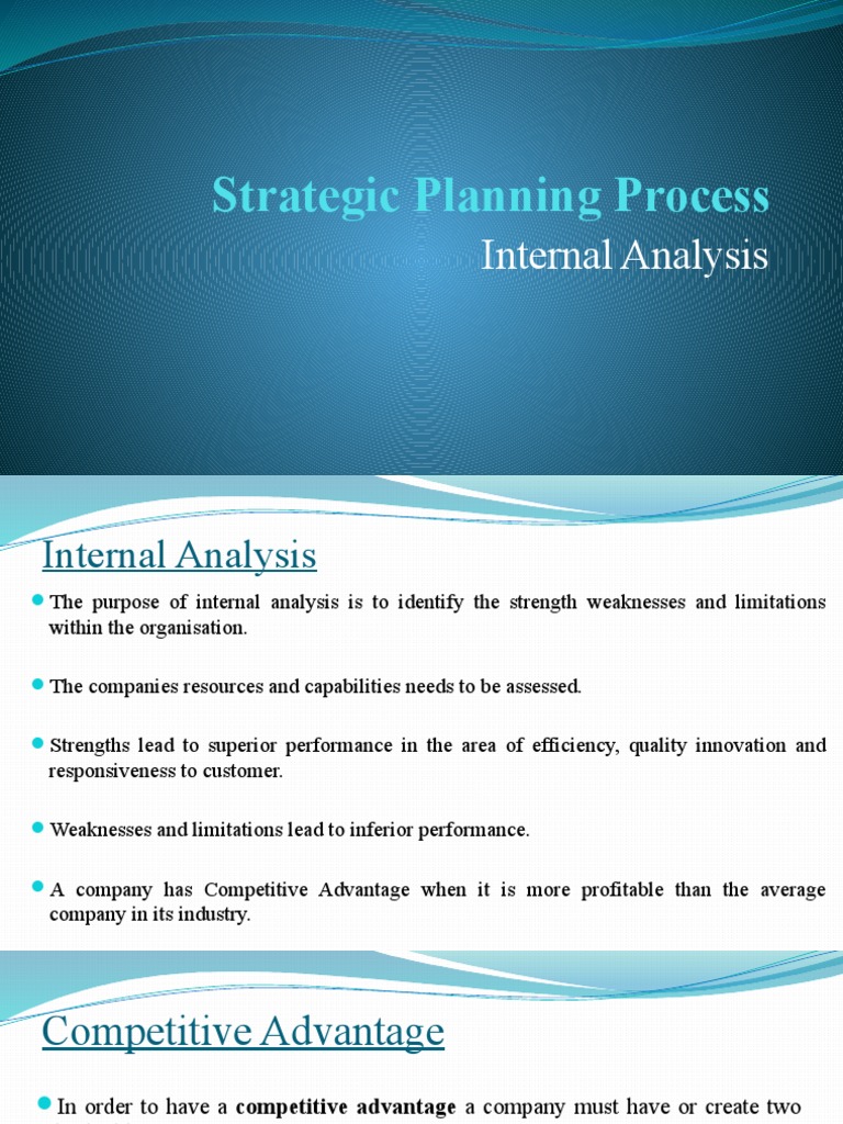 Strategic Planning Process 3 - Internal Analysis | PDF | Competitive ...