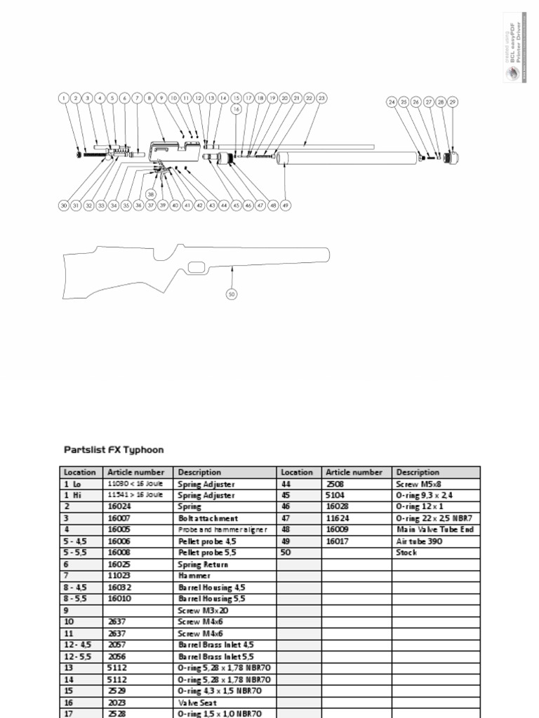 T12 and T12 Whisper Drawing and Partlist | PDF | Trigger (Firearms) | Valve