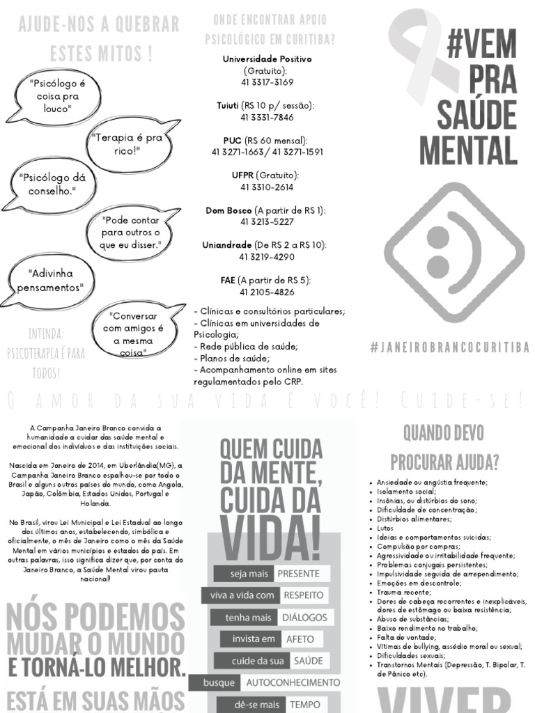 Janeiro Branco - 006 | PDF | Psicologia | Saúde mental