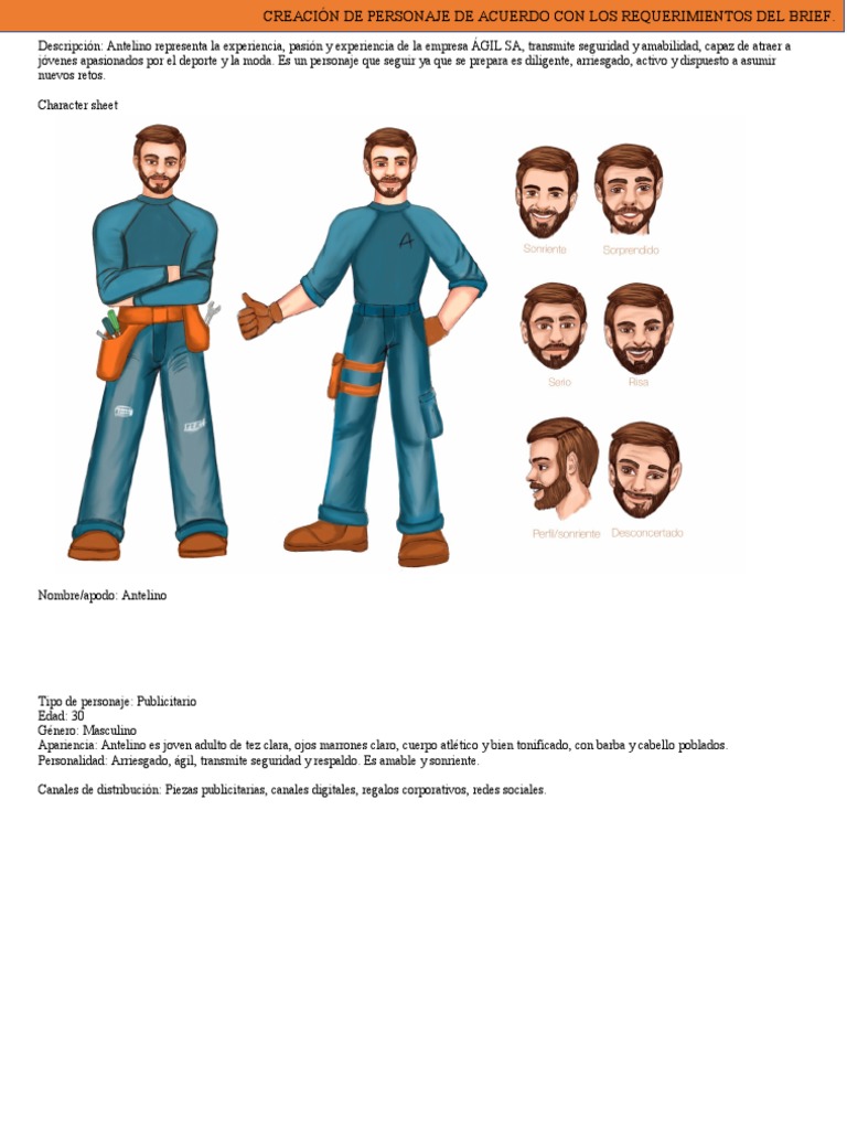 Brief del personaje Antelino | PDF | Negocios