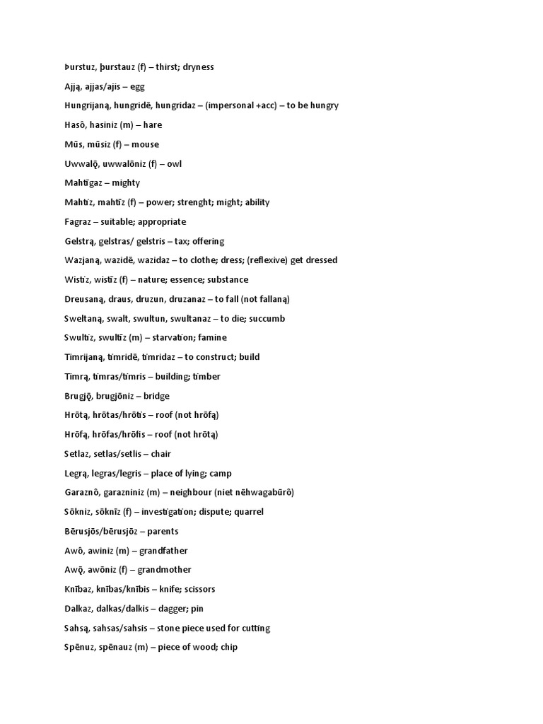 A Glossary of Old Frisian Words Related to Daily Life, Nature, and ...