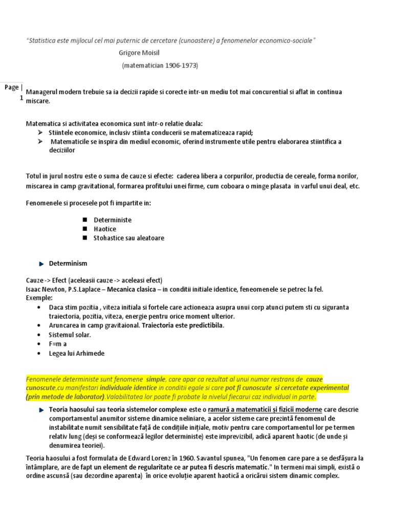 Curs 1 Stat 2020-2021 | PDF