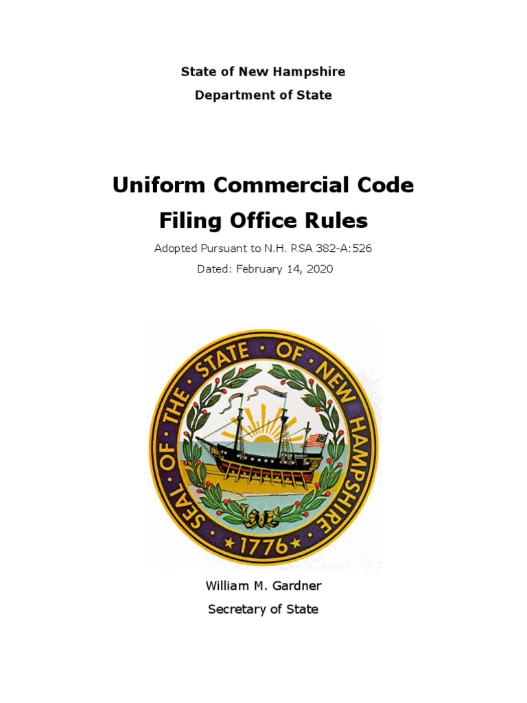 Ucc Final Office Rules 02142020 | PDF | Uniform Commercial Code | Debit ...