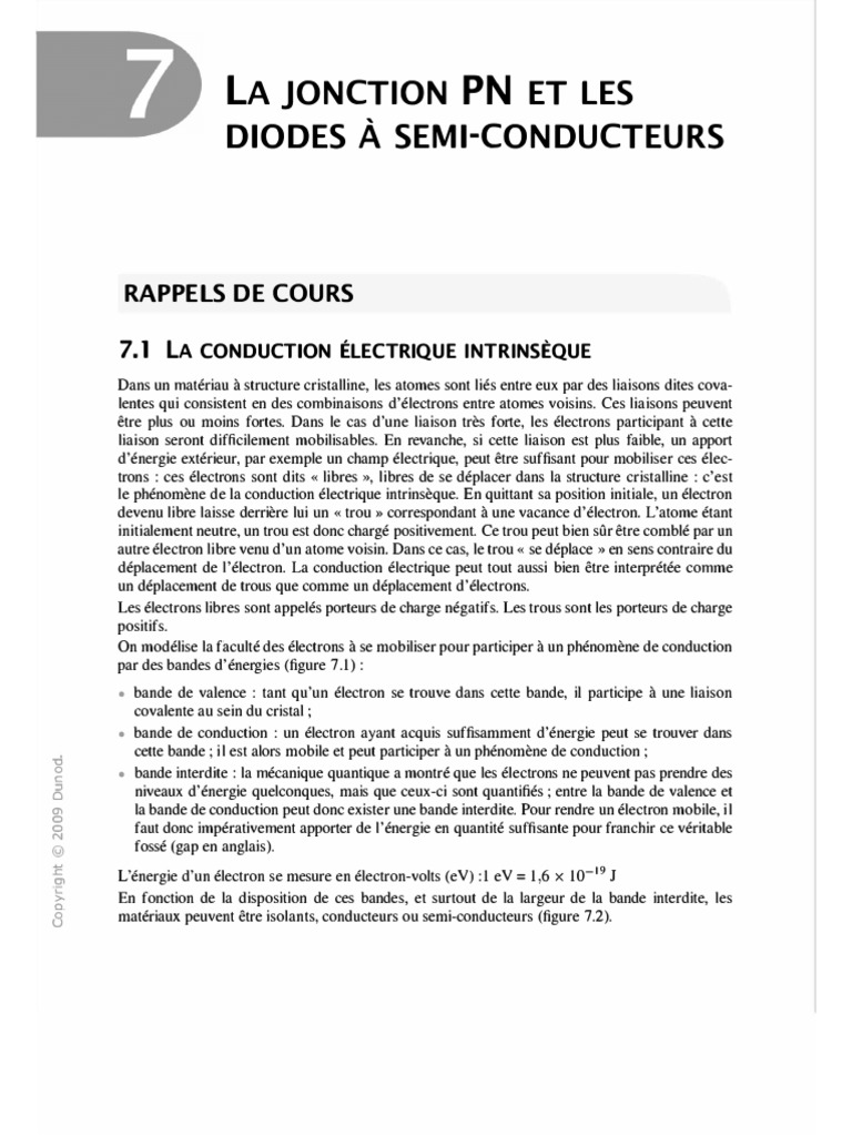 Chapitre 3 Diode - TD | PDF | Dopage (semi-conducteur) | Semi-conducteurs