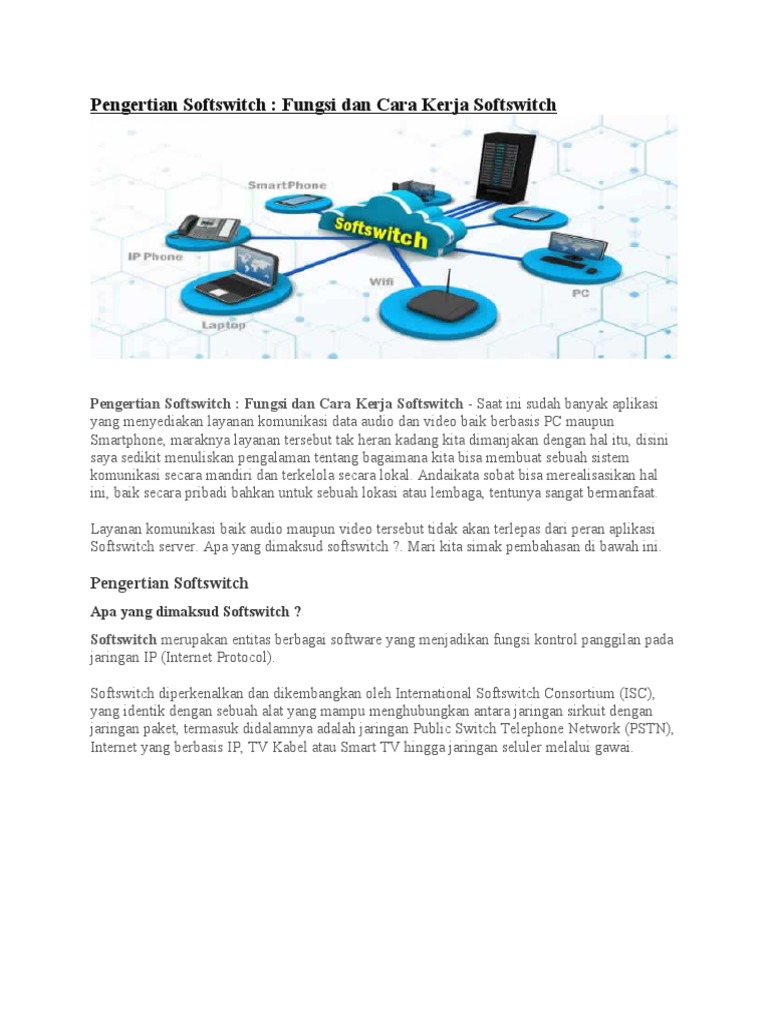 Pengertian dan Fungsi Softswitch | PDF