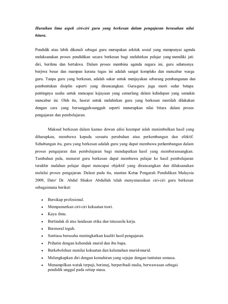 Ciri Guru Berkesan | PDF
