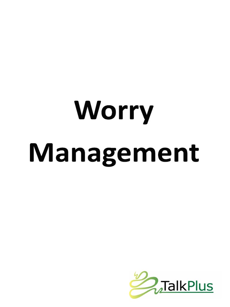 Worry Management | PDF