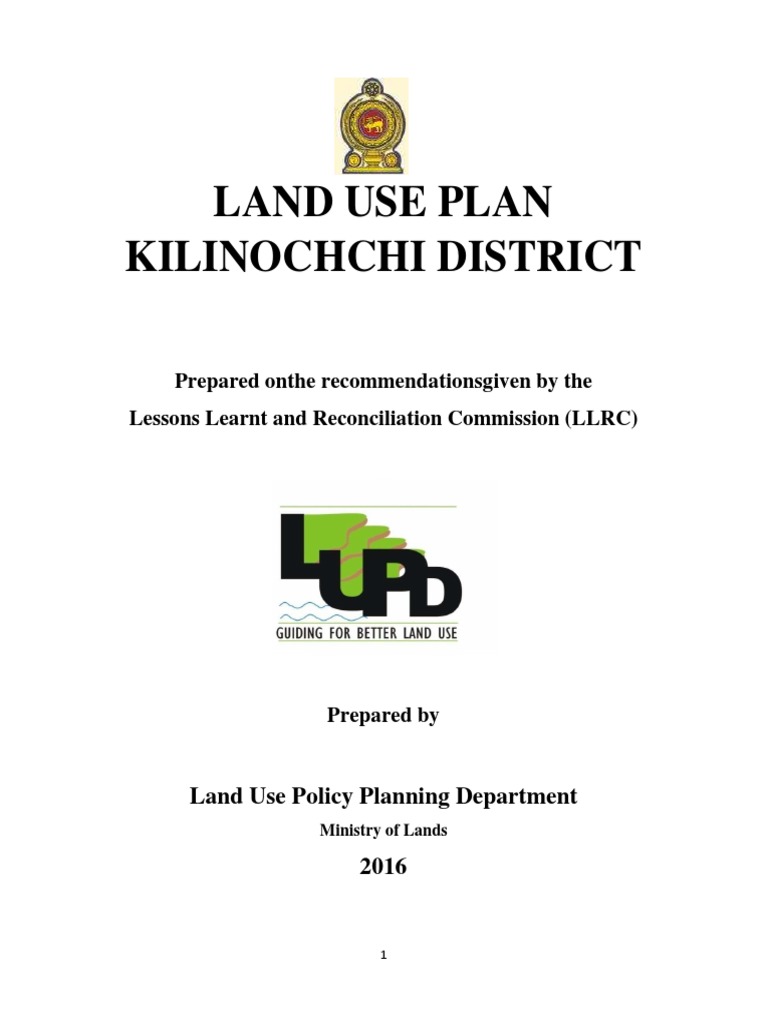 LLRC Kilinochchi District | PDF | Land Use | Earth Sciences