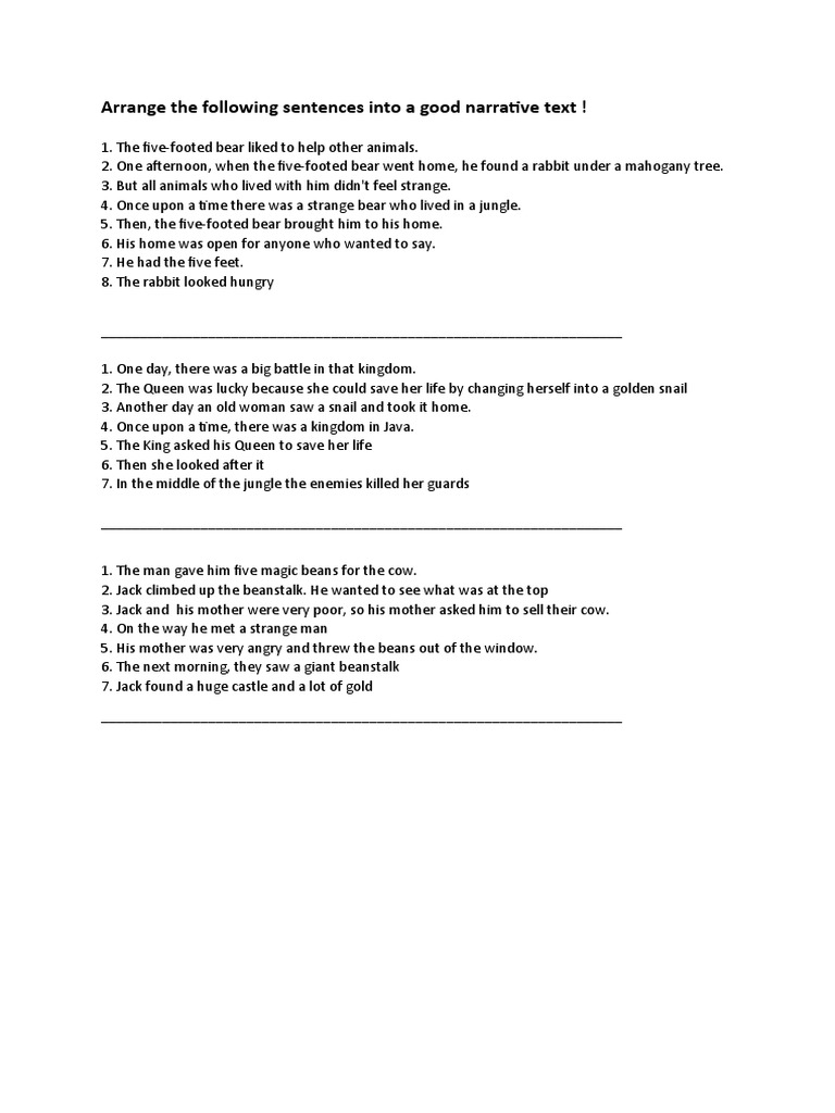 Jumbled Sentence | PDF