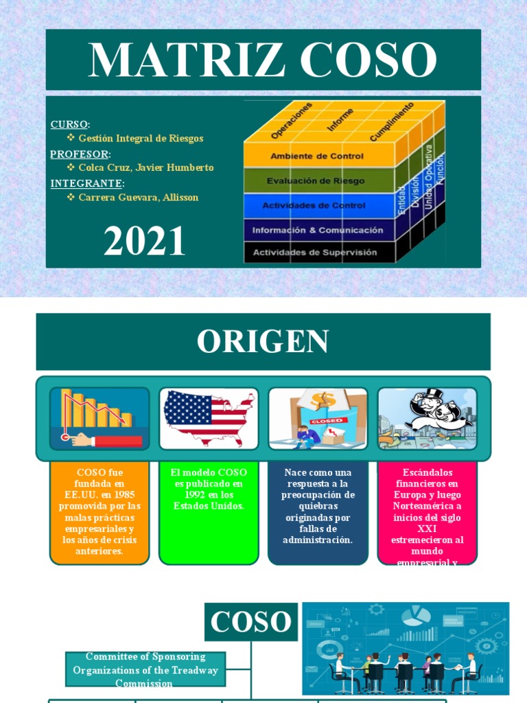 MATRIZ COSO: UNA GUÍA PARA LA GESTIÓN DE RIESGOS Y EL CONTROL INTERNO ...