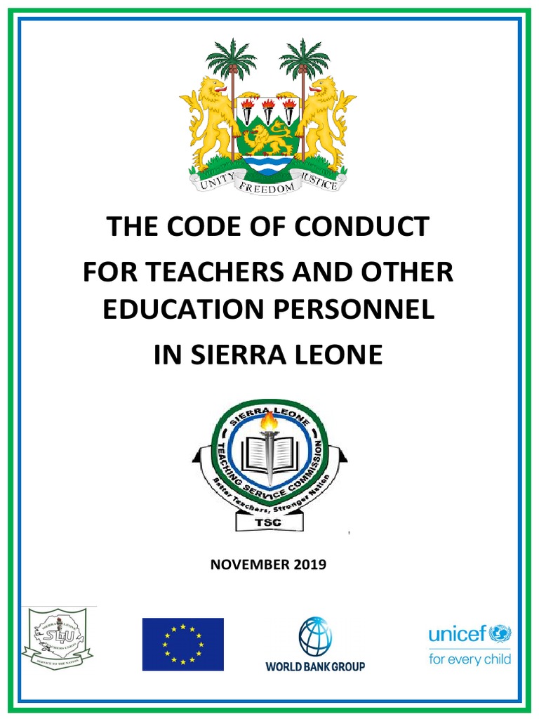 Code of Conduct For Teachers in Sierra Leone | PDF | Teachers | Teaching Method