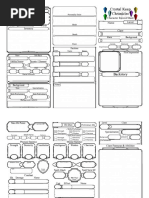 Dark Souls The Roleplaying Game Character Sheet (Form Fillable) | PDF ...