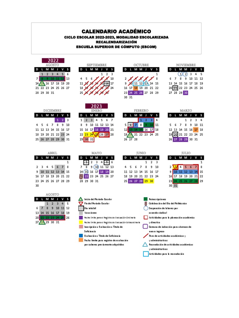 Recalendarizacion ESCOM 101022 | PDF