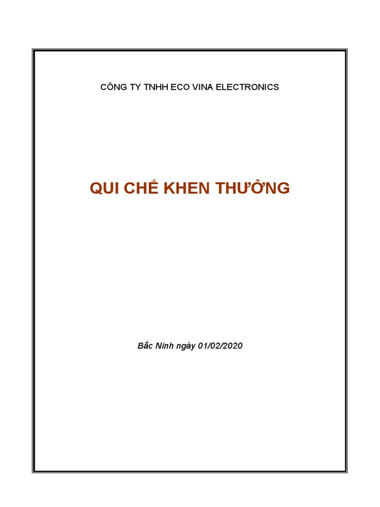 Quy Che Khen Thuong | PDF