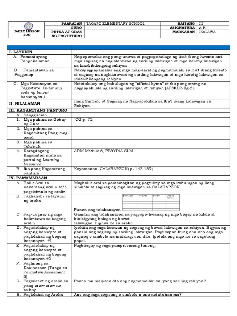 Ap Q2 W6 DLL 5days | PDF
