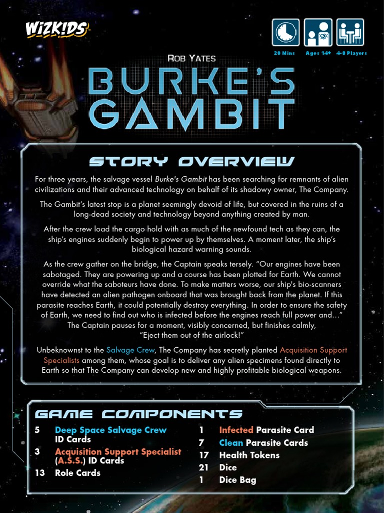 Burke's Gambit - Rulebook | PDF