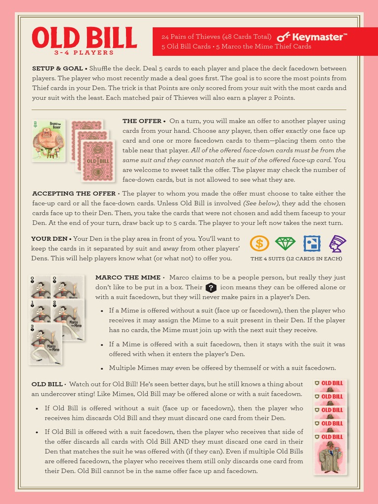 Old Bill Rules | PDF | Entertainment | Consumer Goods