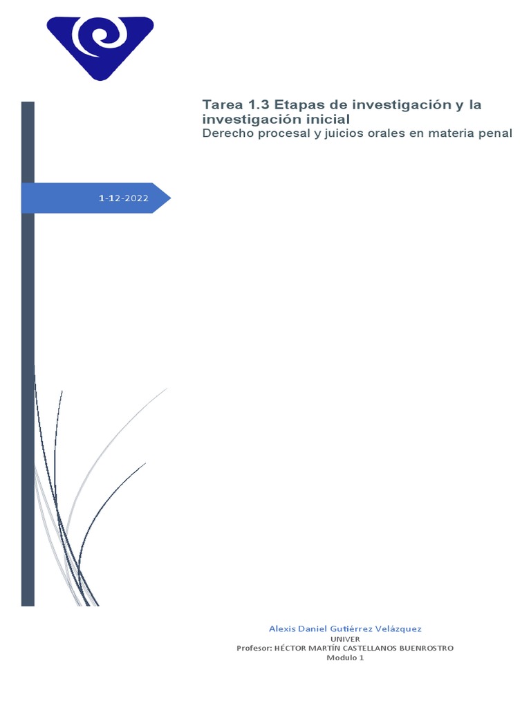 Tarea 1.3 Etapas de Investigación y La Investigación Inicial | PDF