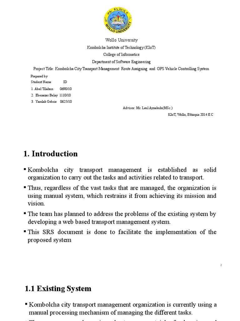 Wollo University | PDF | Transport | Computing