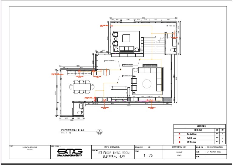 1ST Floor Living Room-Electrical Plan | PDF