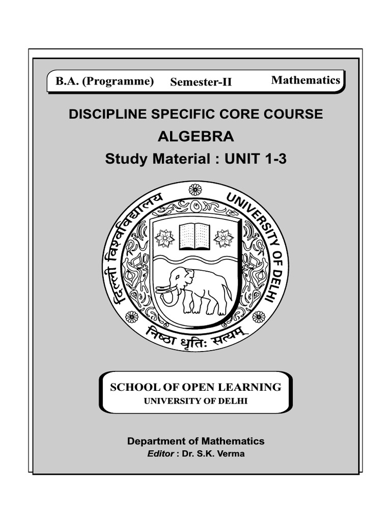 Unit - 1 To 3 Mathematics Sem 2 | PDF | Matrix (Mathematics) | Complex Number