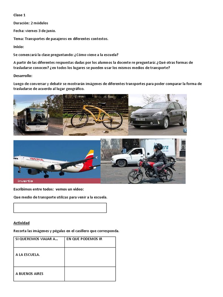 Medios de Transporte. Junio | PDF | Tren | Transporte