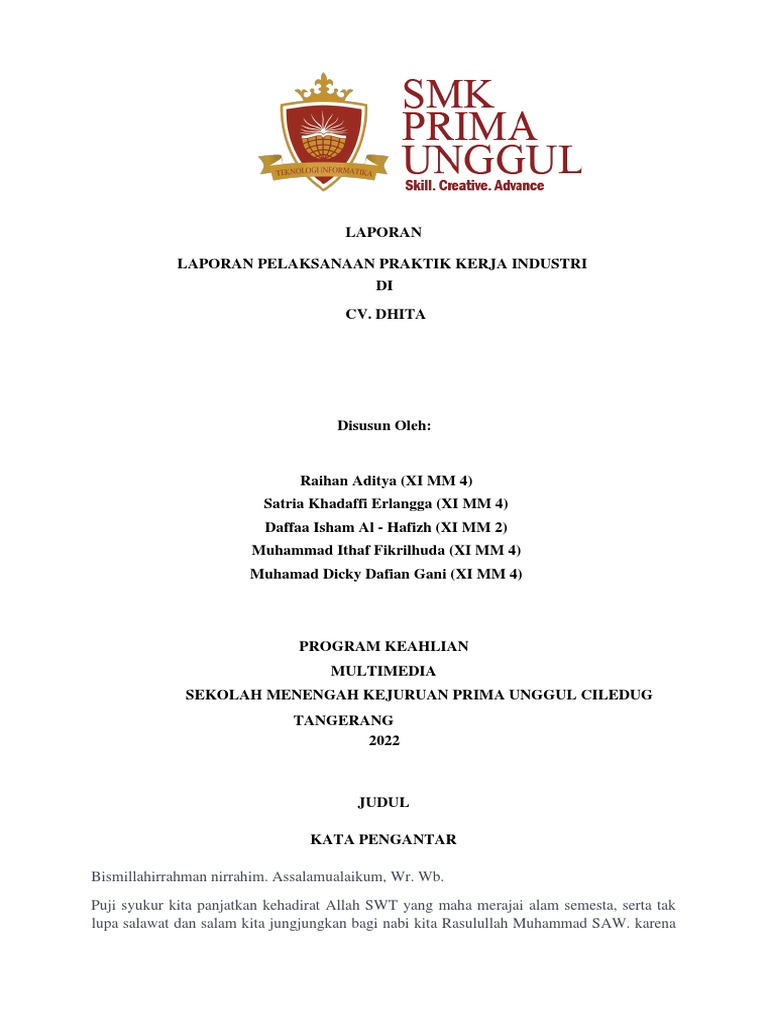 Prakerin - CV. Dhita | PDF | Bisnis