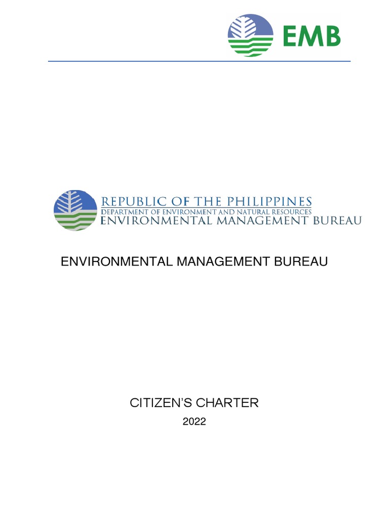 2022 Emb R1 Citizens Charter | PDF | Clean Water Act | Waste