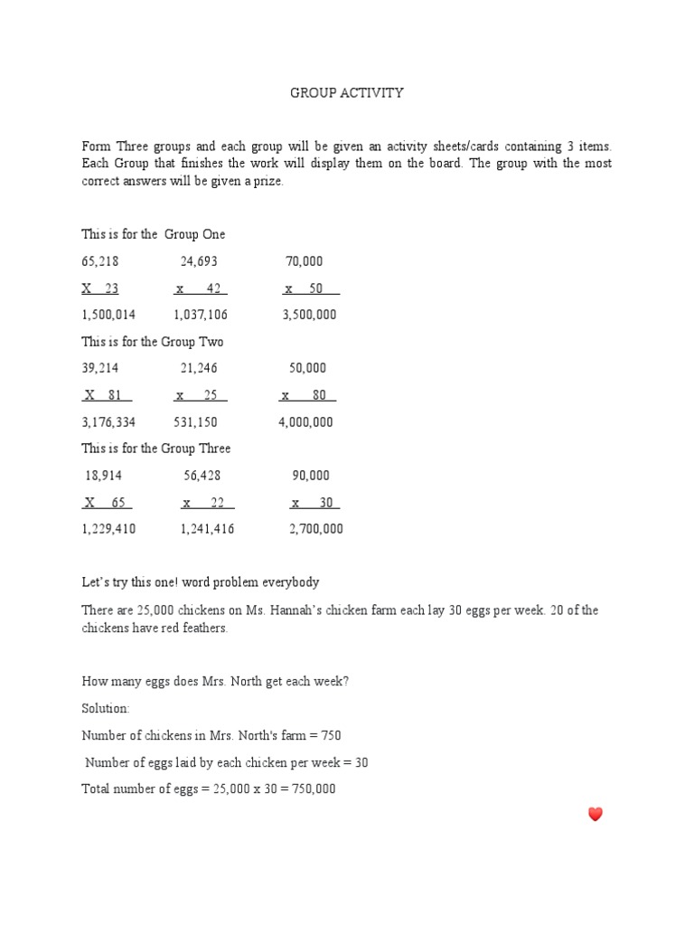 Math 2 Group Activities | PDF