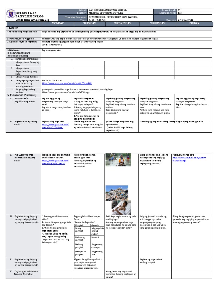 DLL - Esp 6 - Q2 - W4 | PDF