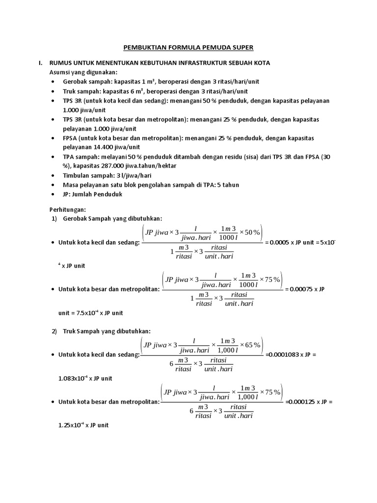 Perhitungan Teknis-Teknologis Untuk Masterplan | PDF | Metode & Bahan Ajar