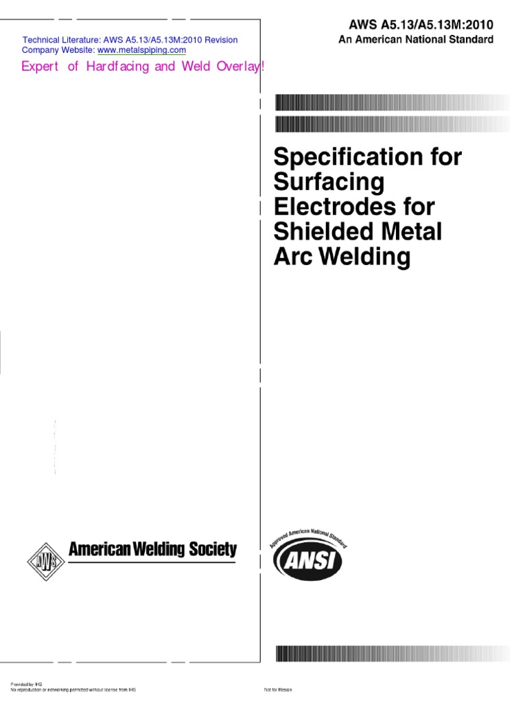 AWS A5.13 Surfacing Electrode Guide | PDF | Computers