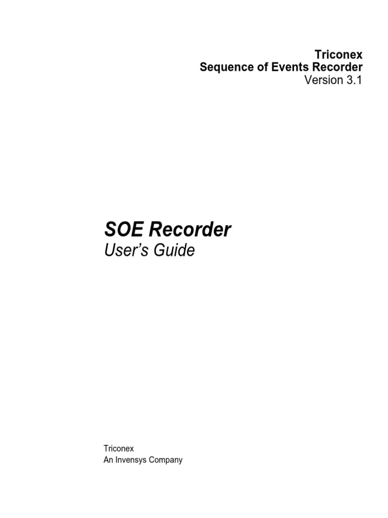 SOE Recorder Users Guide, v3.1 | PDF | Computer Network | Ip Address