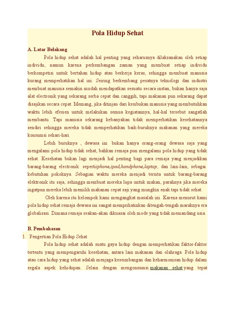 HIDUP SEHAT | PDF