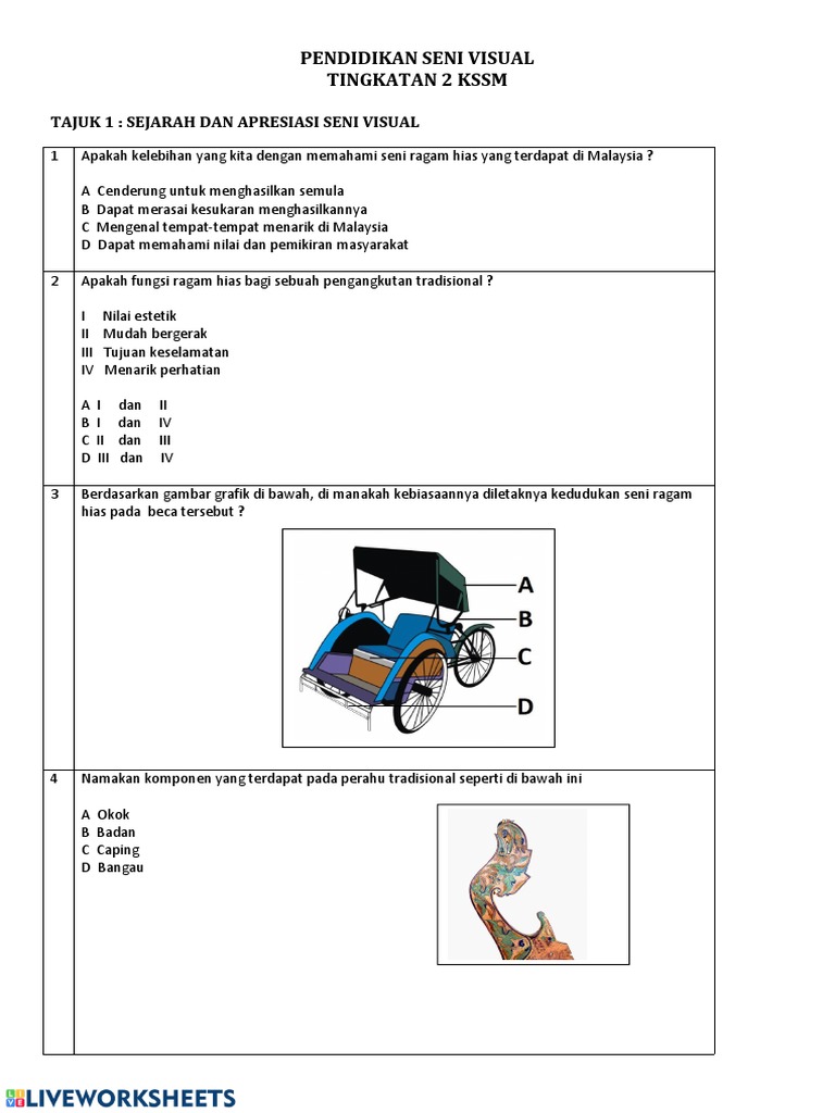 Tajuk 1 - Sejarah Dan Apresiasi Seni Visual | PDF