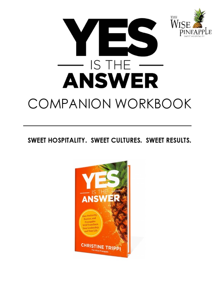 Edited - TWP - Yes Is The Answer - Companion Workbook - Final 8.17.19 | PDF