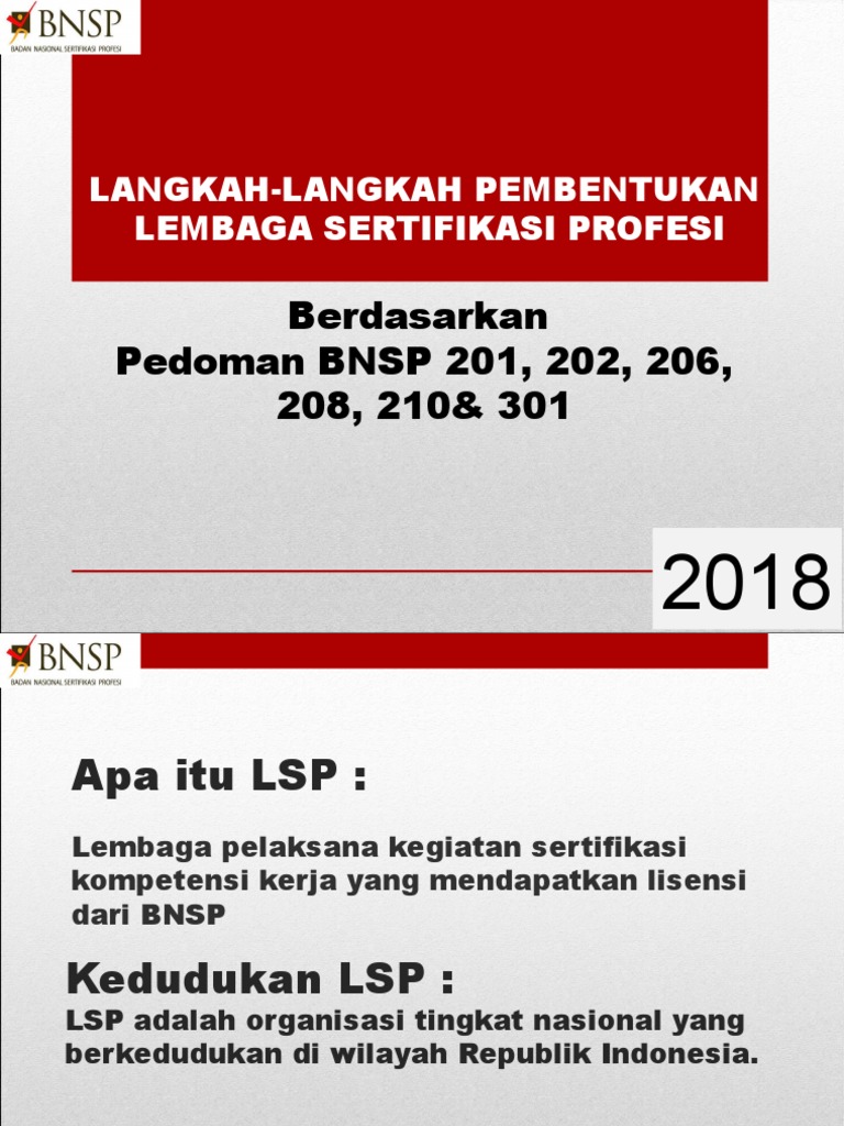 01 Langkah Langkah Pendirian LSP | PDF